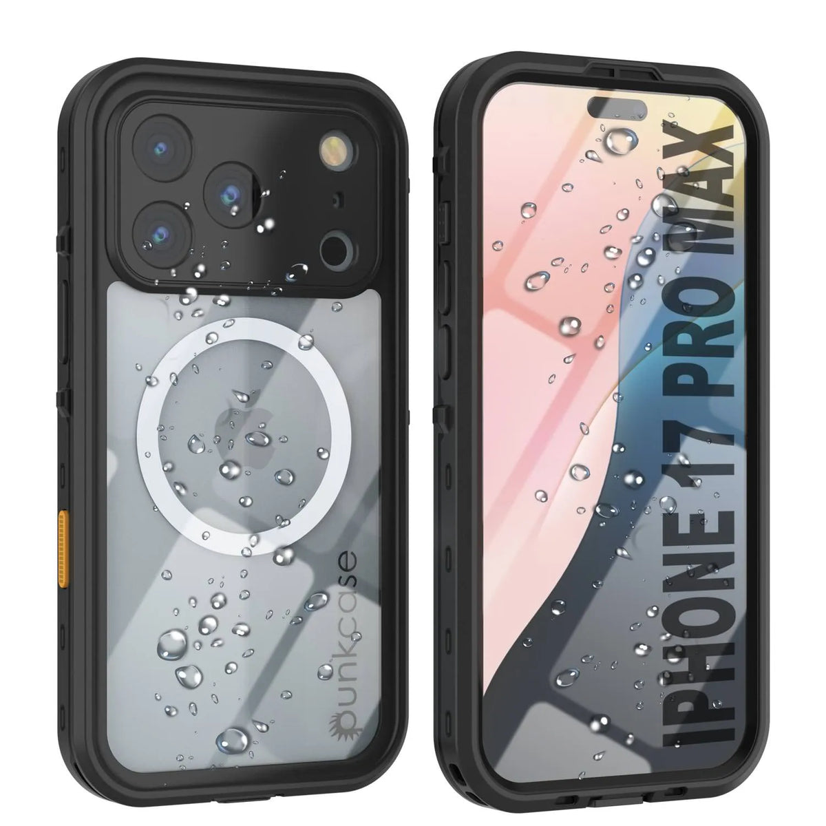 iPhone 17 Pro Max Waterproof IP68 Case, Punkcase [Black] [StudStar Ser ...
