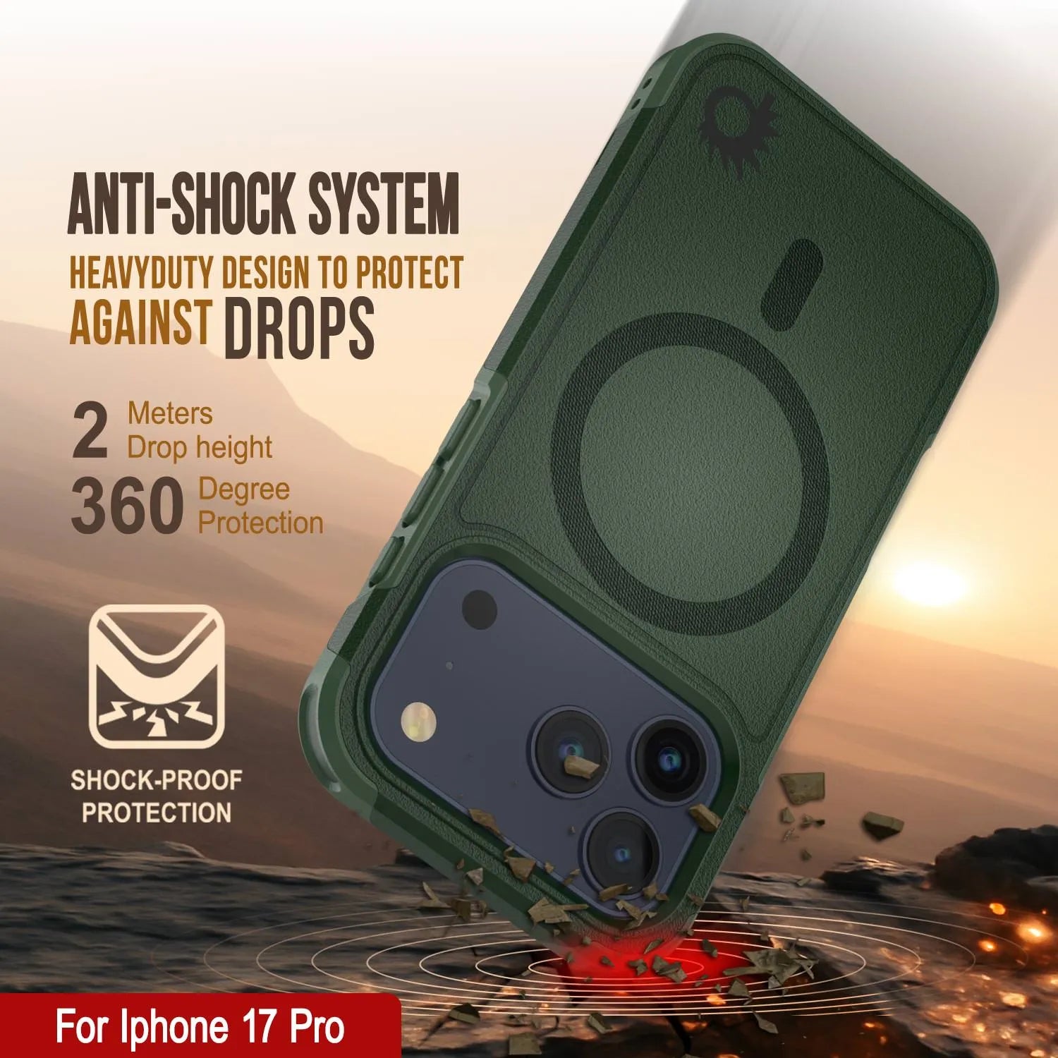 PunkCase iPhone 17 Pro Case, [Spartan 2.0 Series] Clear Rugged Heavy D ...
