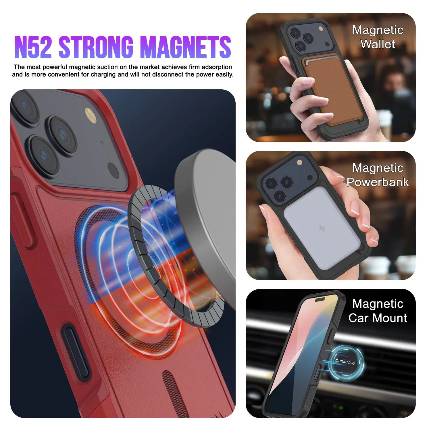 PunkCase iPhone 17 Pro Case, [Spartan 2.0 Series] Clear Rugged Heavy D ...
