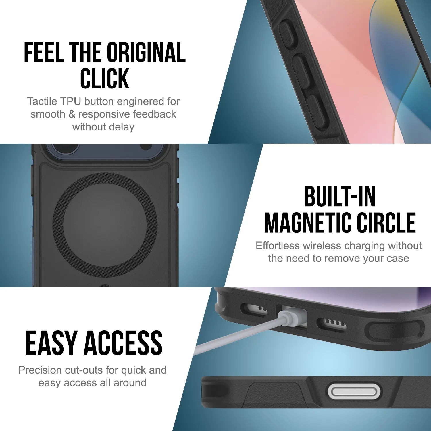 PunkCase iPhone 17 Pro Case, [Spartan 2.0 Series] Clear Rugged Heavy D ...