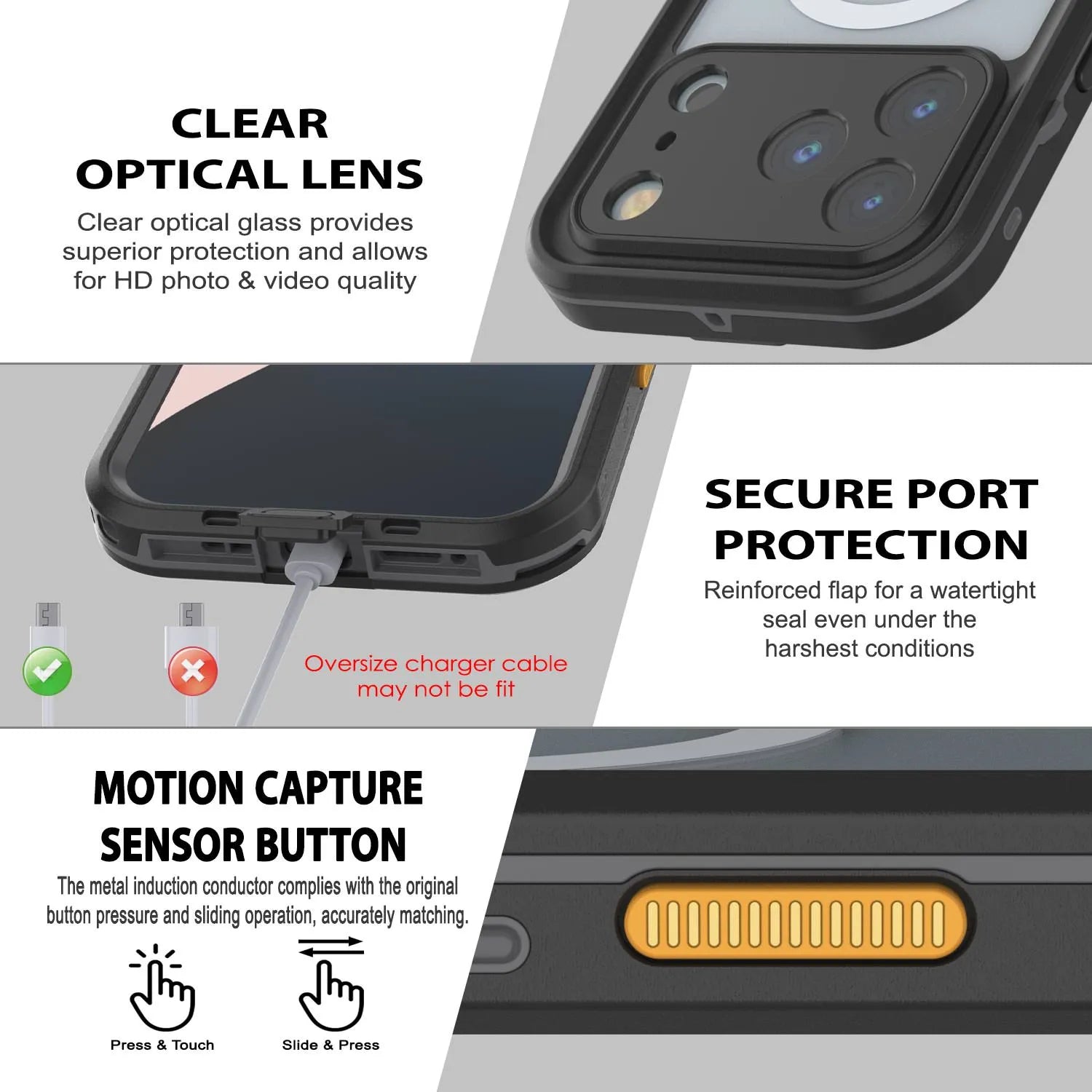 iPhone 17 Pro Max Waterproof IP68 Case, Punkcase [Light green] [StudSt ...