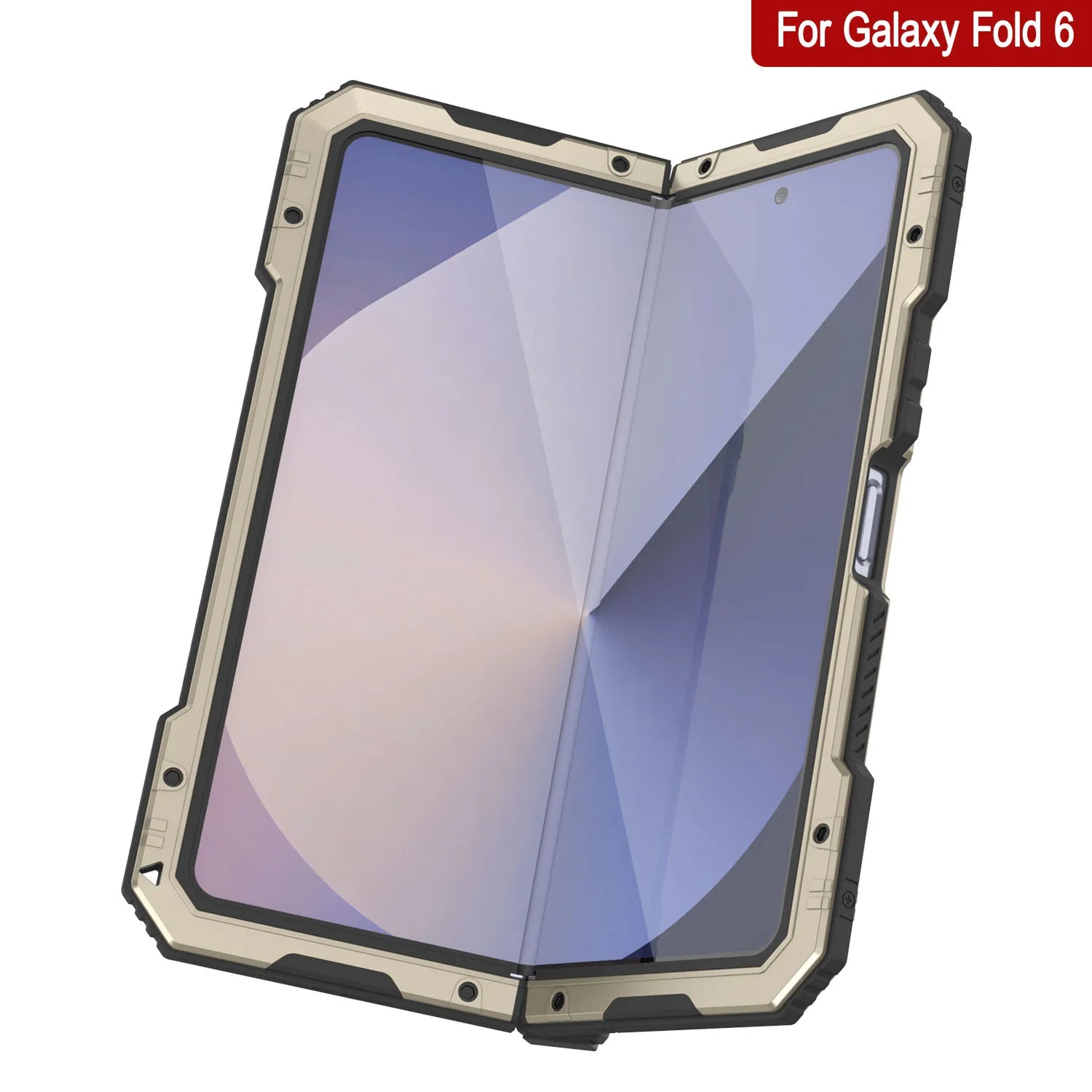 Galaxy Z Fold6 Metal Case, Heavy Duty Military Grade Armor Cover Full ...